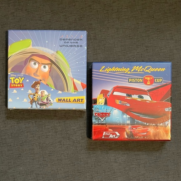Disney | Art | New Toy Story Buzz Lightyear Cars Lightning Mcqueen Wall ...